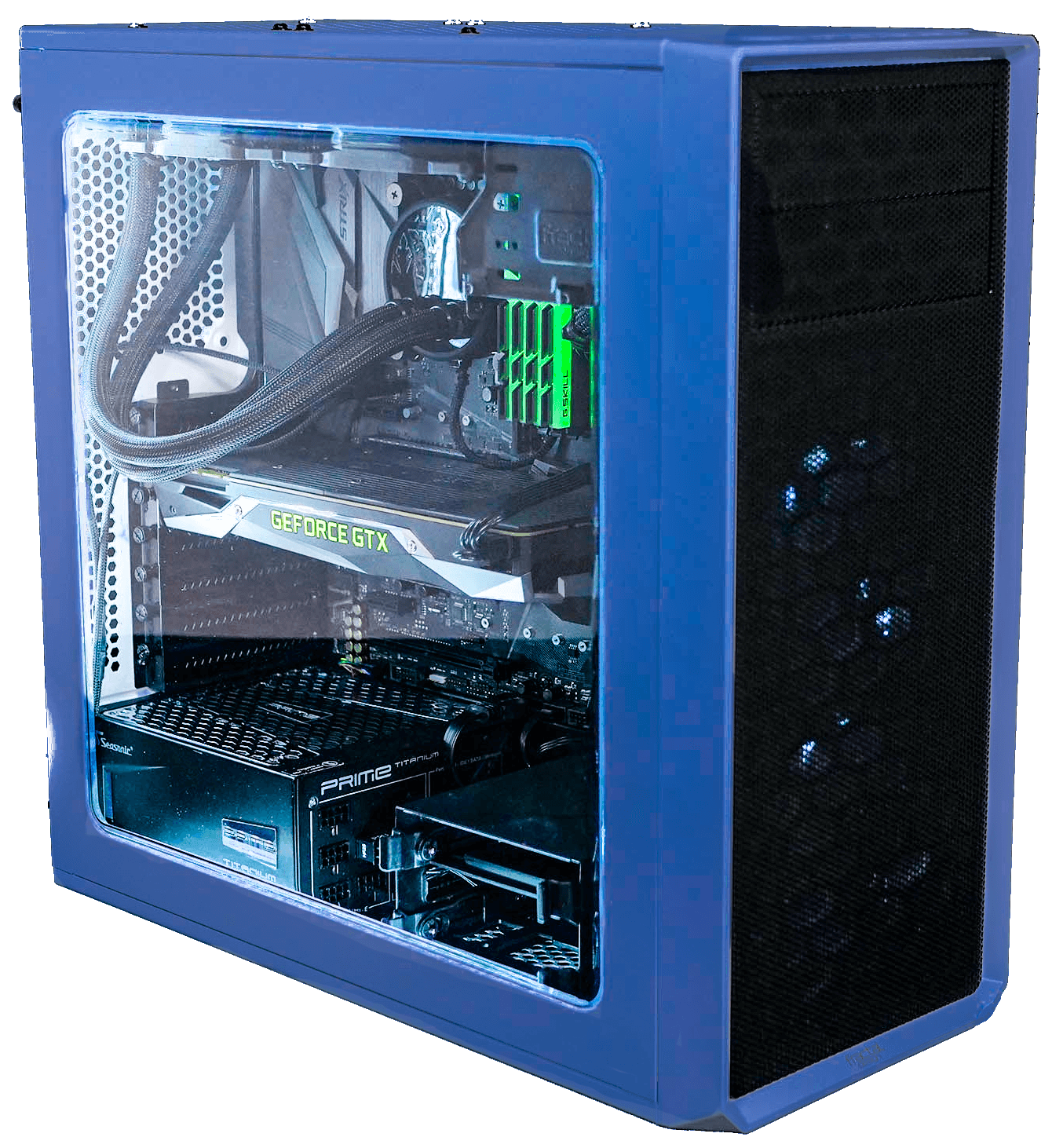 Fractal FOCUS G - BLUE Customizable Prebuilt Gaming PC – Green Beast Gaming