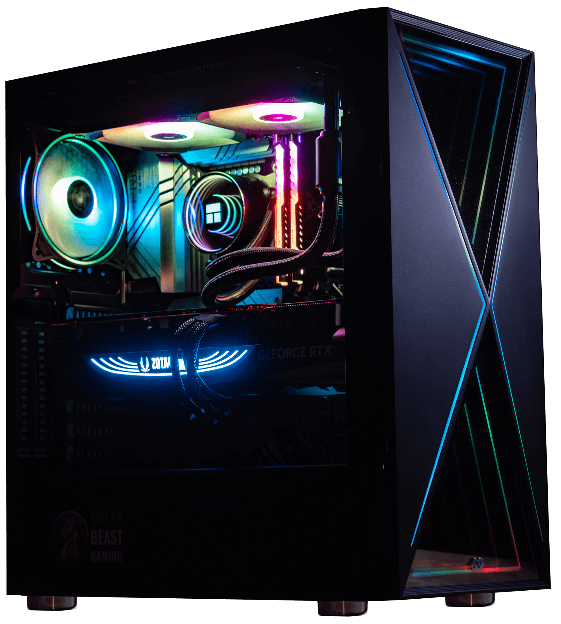 Black Widow - BLACK Customizable Prebuilt Gaming PC – Green Beast Gaming