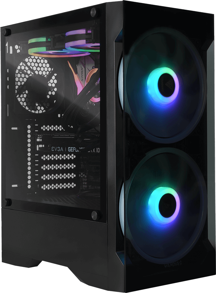 Base Configuration - AMD - Apollo E2 Prebuilt Gaming PC - Black – Green ...