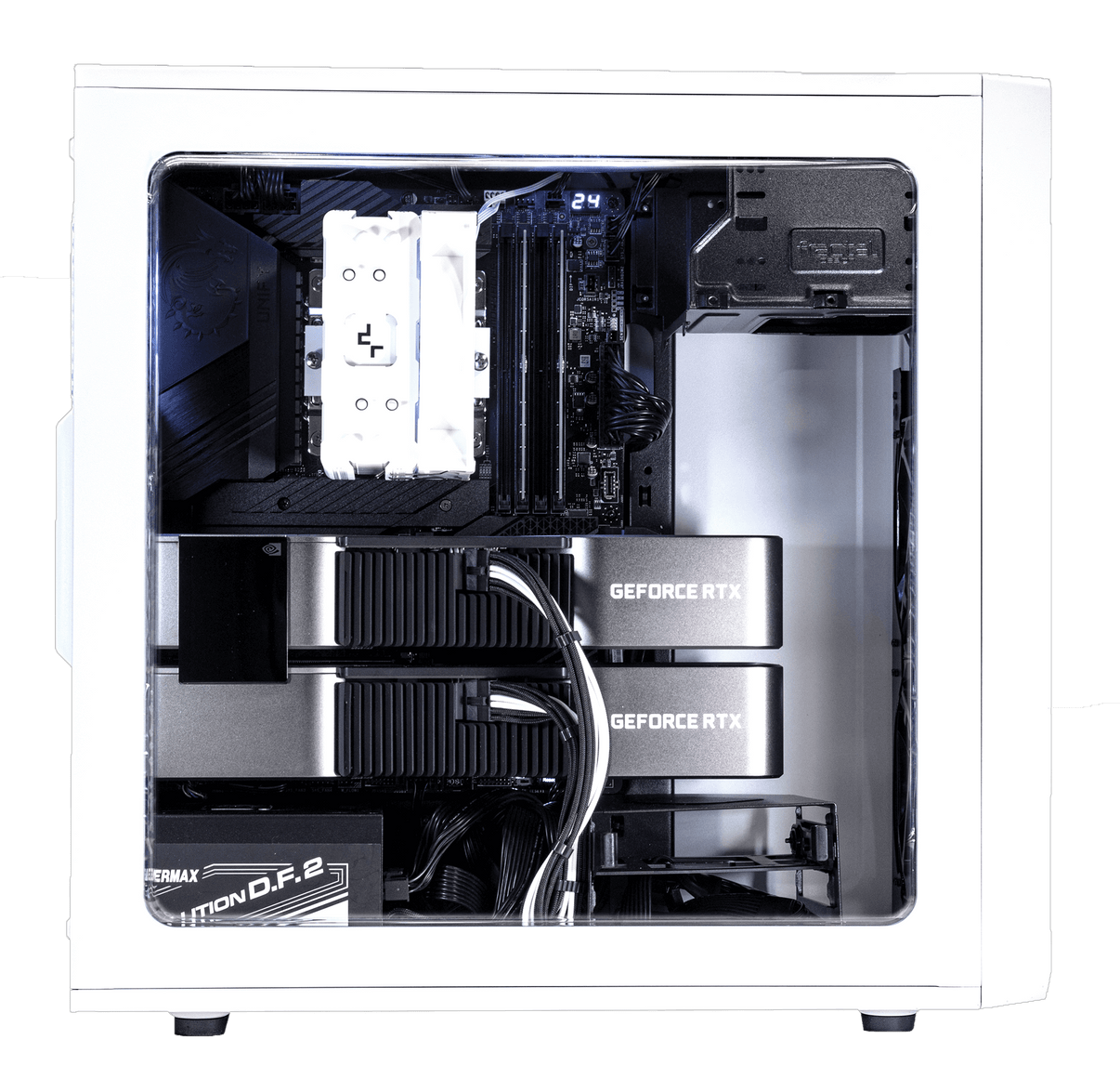 Dual RTX 3090 24GB GPU Pro Workstation - Intel - Focus G White – Green ...