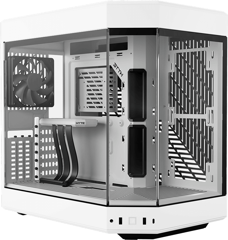 Base Configuration - AMD - Hyte Y60 White Prebuilt Gaming PC – Green ...