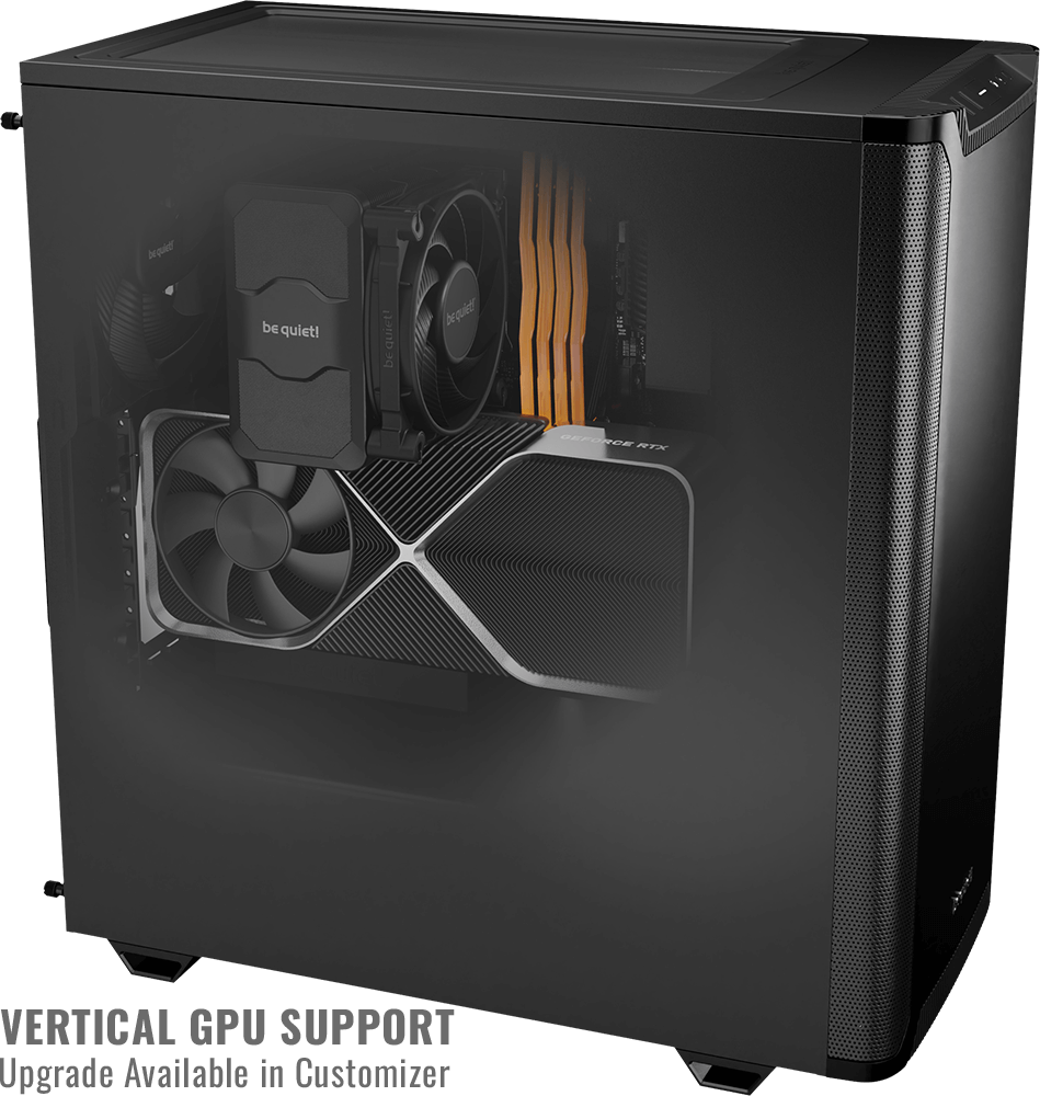 Pure 500 - No Glass & No RGB Gaming PC - AMD - Black – Green Beast Gaming