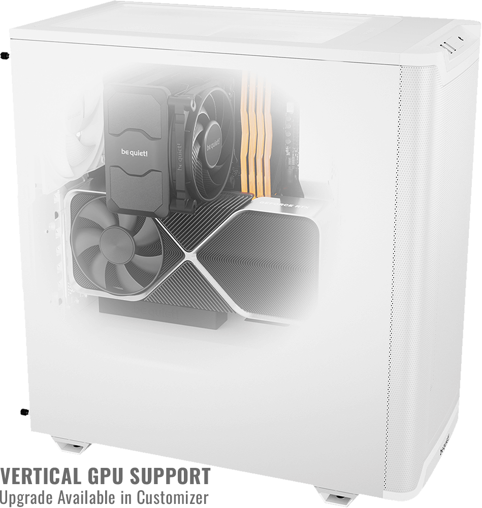 No RGB Near-Silent Intel Gaming PC - Pure 501 White, German Design ...