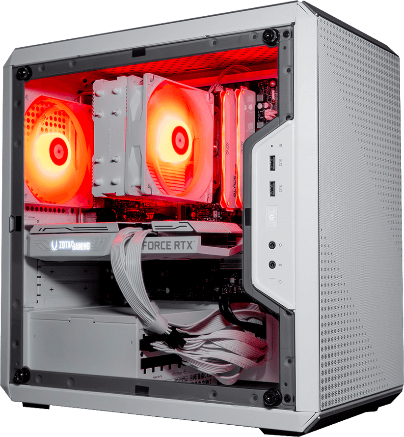 Base Configuration - AMD - Q300L White Mini Customizable Gaming PC ...