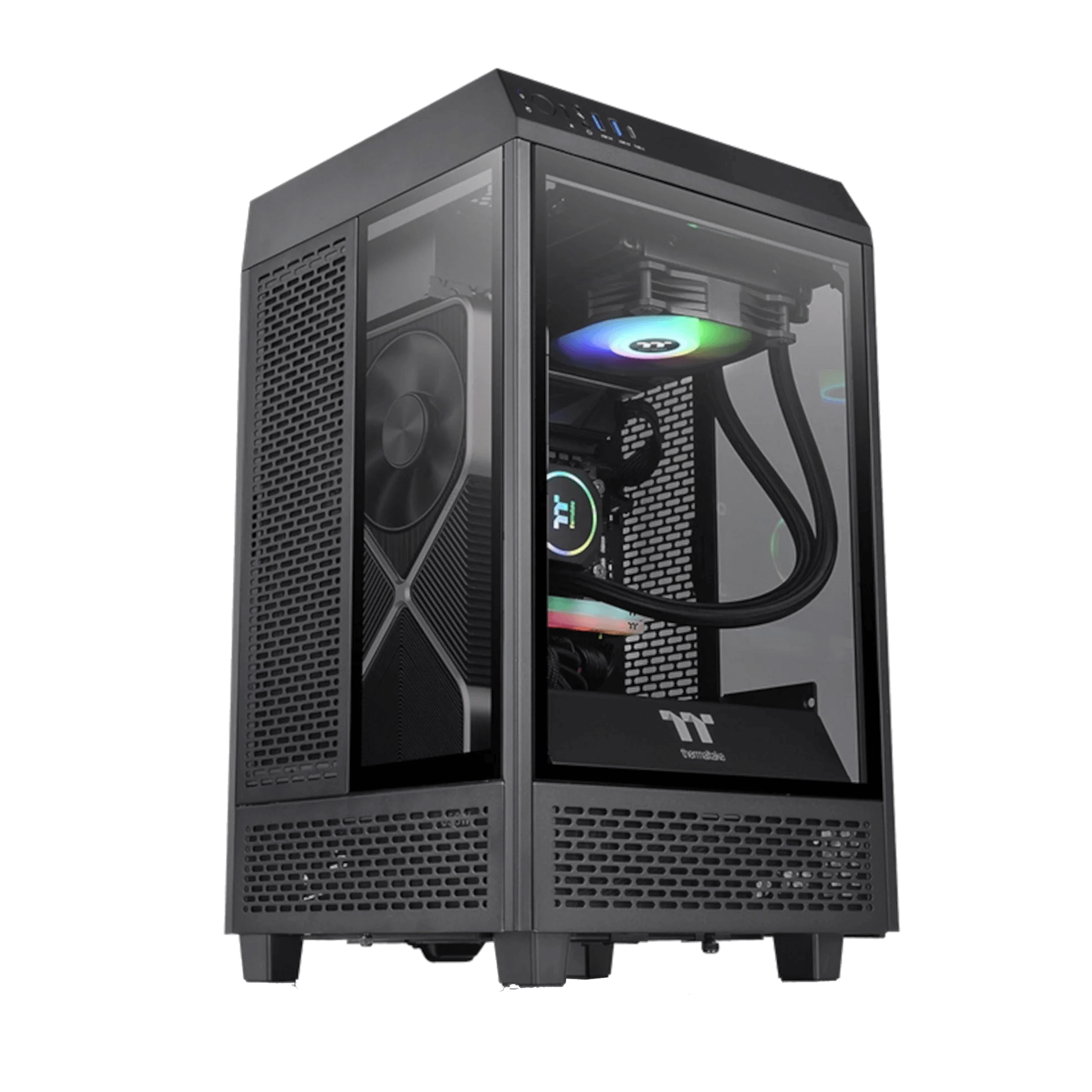 T100 Tower - Build Your Own - AMD - Black – Green Beast Gaming