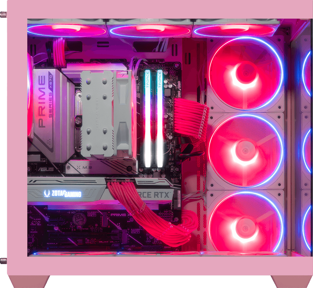 Pink Customizable Prebuilt Gaming PCs - Assembled in USA, 2YR Warranty ...