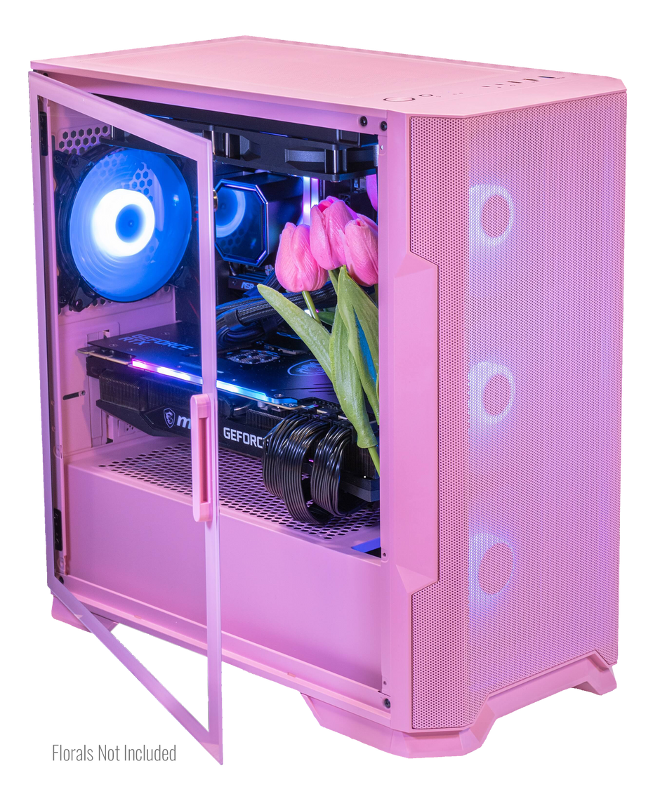 Pink Customizable Prebuilt Gaming PCs - Assembled in USA, 2YR Warranty ...